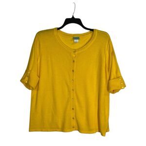 Sara Morgan | Sweaters | Sara Morgan Womens Size Xl Yellow Sweater Top ...